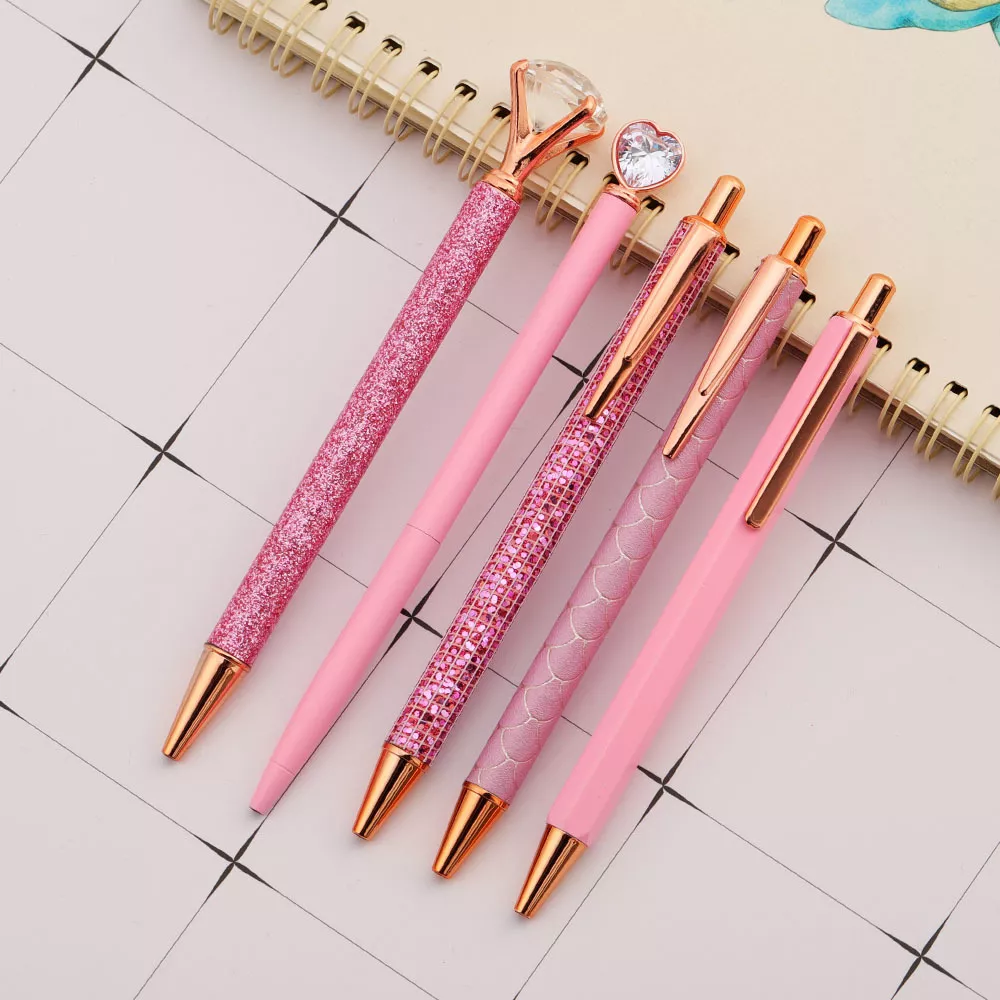 Luxury Pink Rhinestone Ballpoint Pen Set - Hitl_Tech_Store